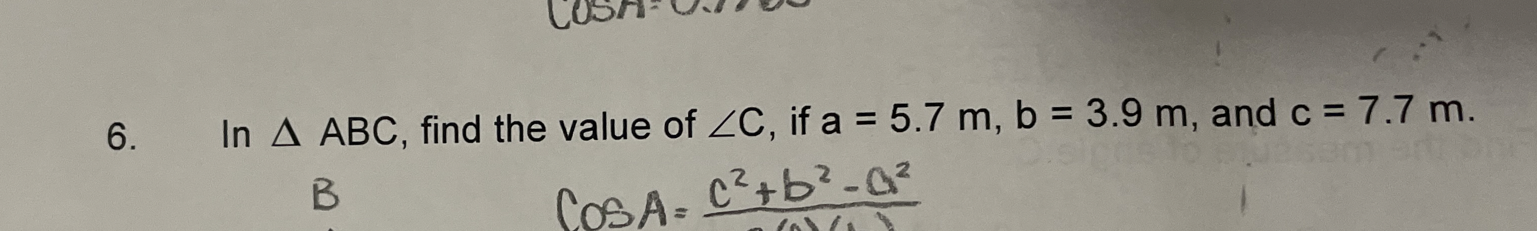 Solved In ????ABC, ﻿find the value of ??C, ﻿if | Chegg.com