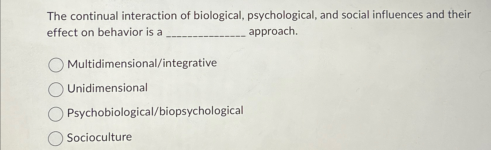 Solved The continual interaction of biological, | Chegg.com