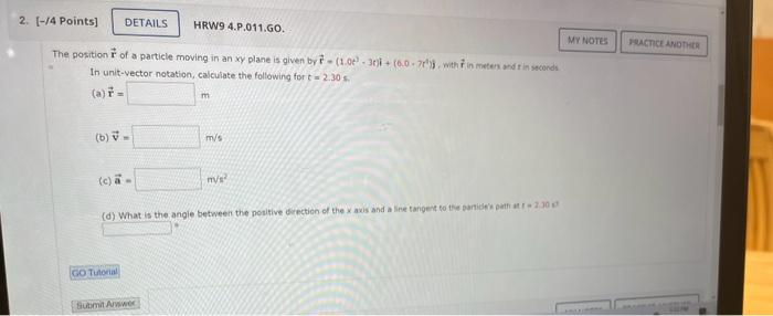 Solved In unit-vector notation, calculate the following for | Chegg.com