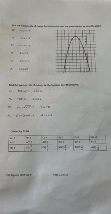 Solved 71. if s,ns−5 र2. −5≤x≤−1 23. −1≤:≤−274.=1≤≤≤ B. | Chegg.com
