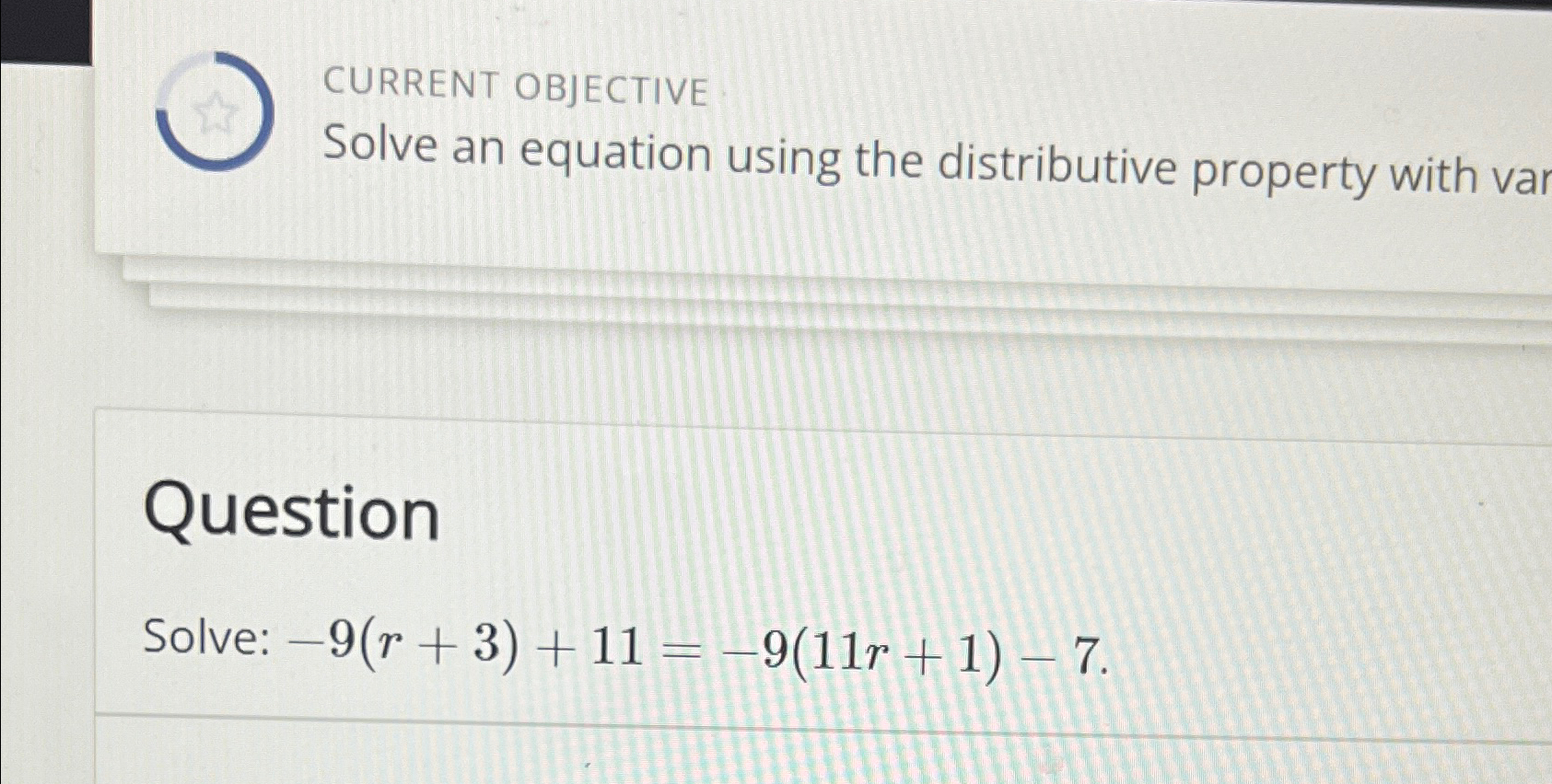 Solved Current Objectivesolve An Equation Using The