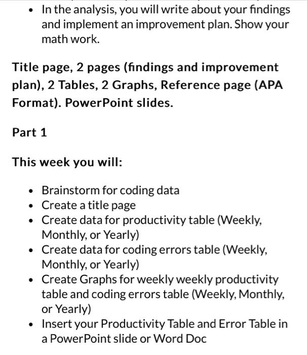 and writing a 2-page summary of the data you have | Chegg.com