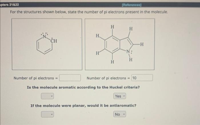 Solved For the structures shown below, state the number of | Chegg.com