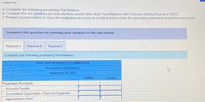 Solved One amount is missing in the following trial balance | Chegg.com