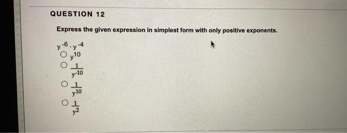 Solved Express the given expression in simplest form with | Chegg.com