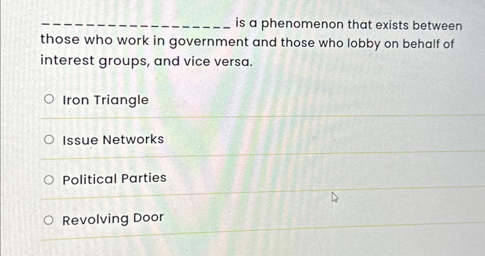 Solved is a phenomenon that exists between those who work in | Chegg.com