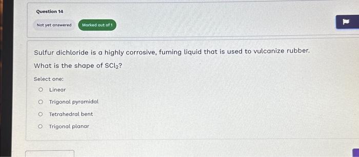 Solved Sulfur dichloride is a highly corrosive, fuming | Chegg.com