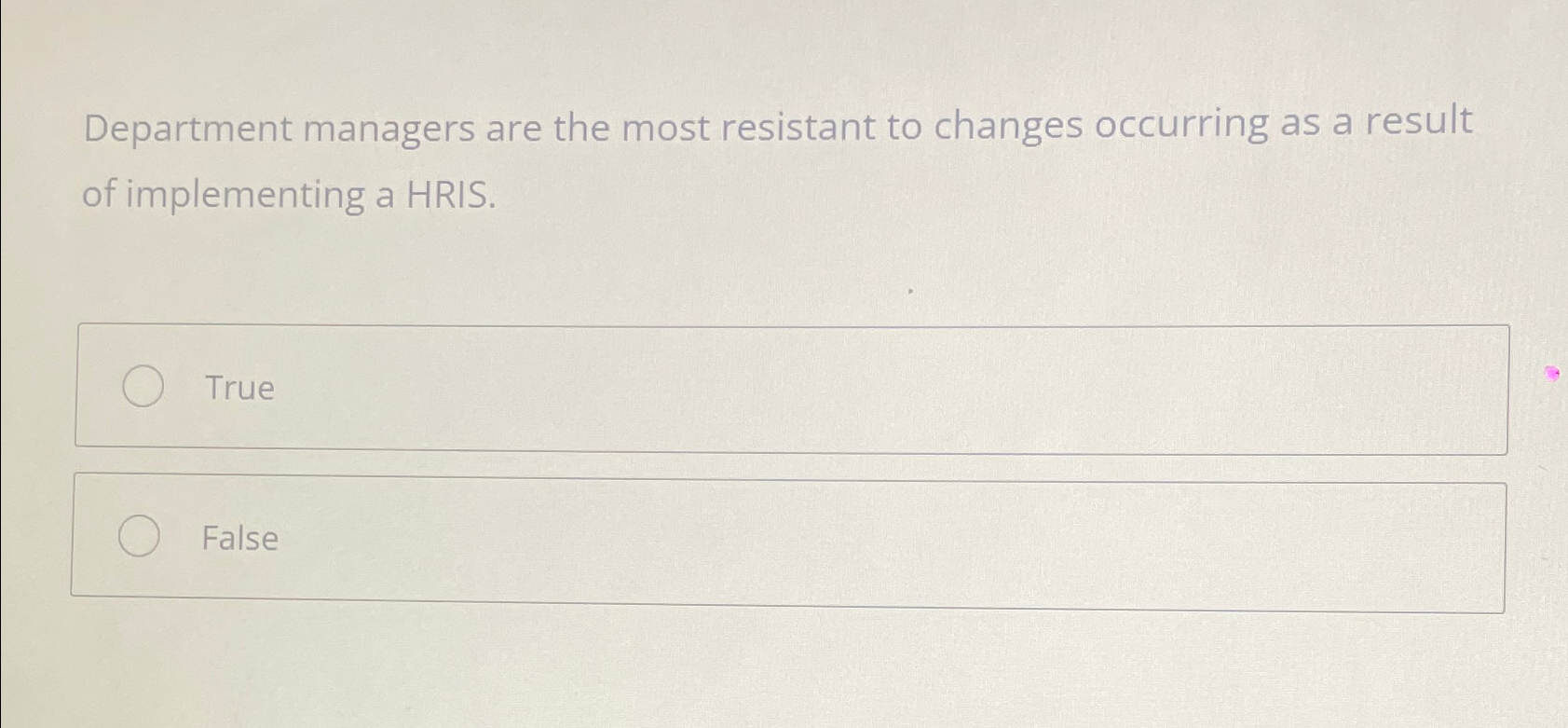 Solved Department managers are the most resistant to changes | Chegg.com