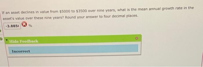 Solved If an asset declines in value from $5000 to $3500 | Chegg.com