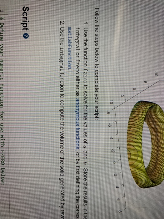 Matlab 2 e of a Solid of Revolution Using Cylindrical | Chegg.com