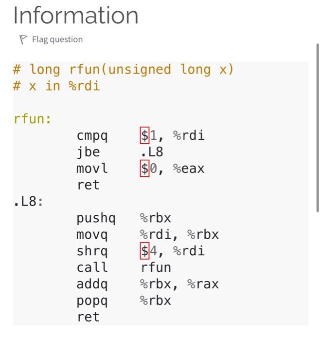 Solved Information P Flag Question Long Rfununsigned Long 