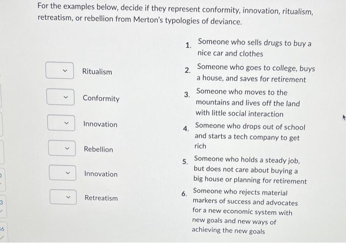 For the examples below, decide if they represent | Chegg.com