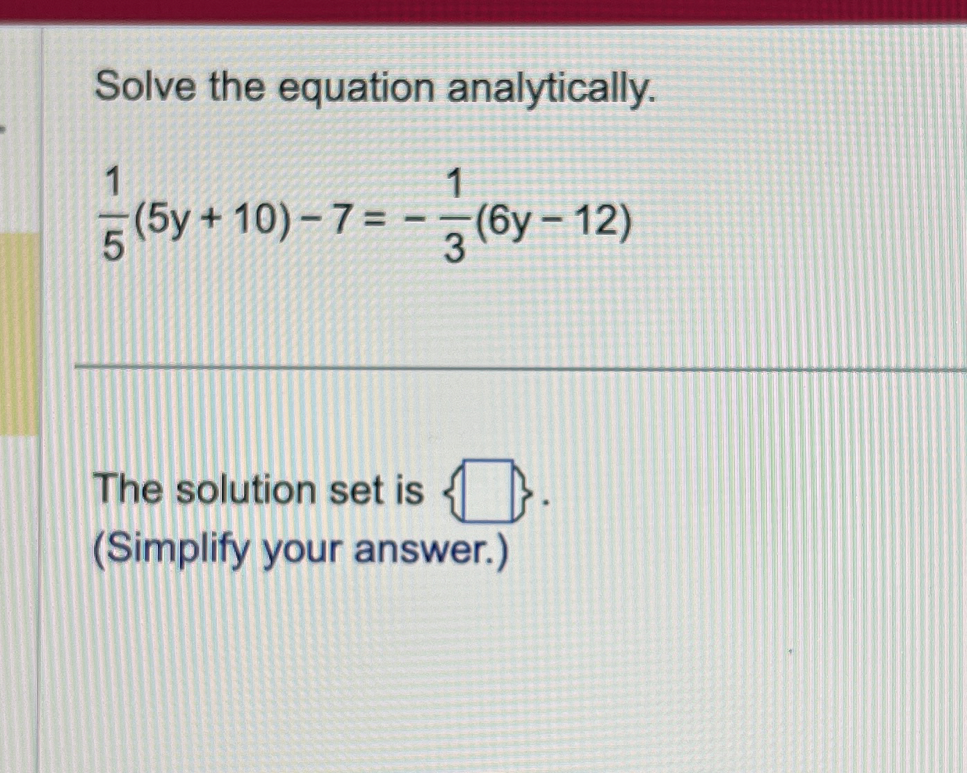 Solve the equation | Chegg.com