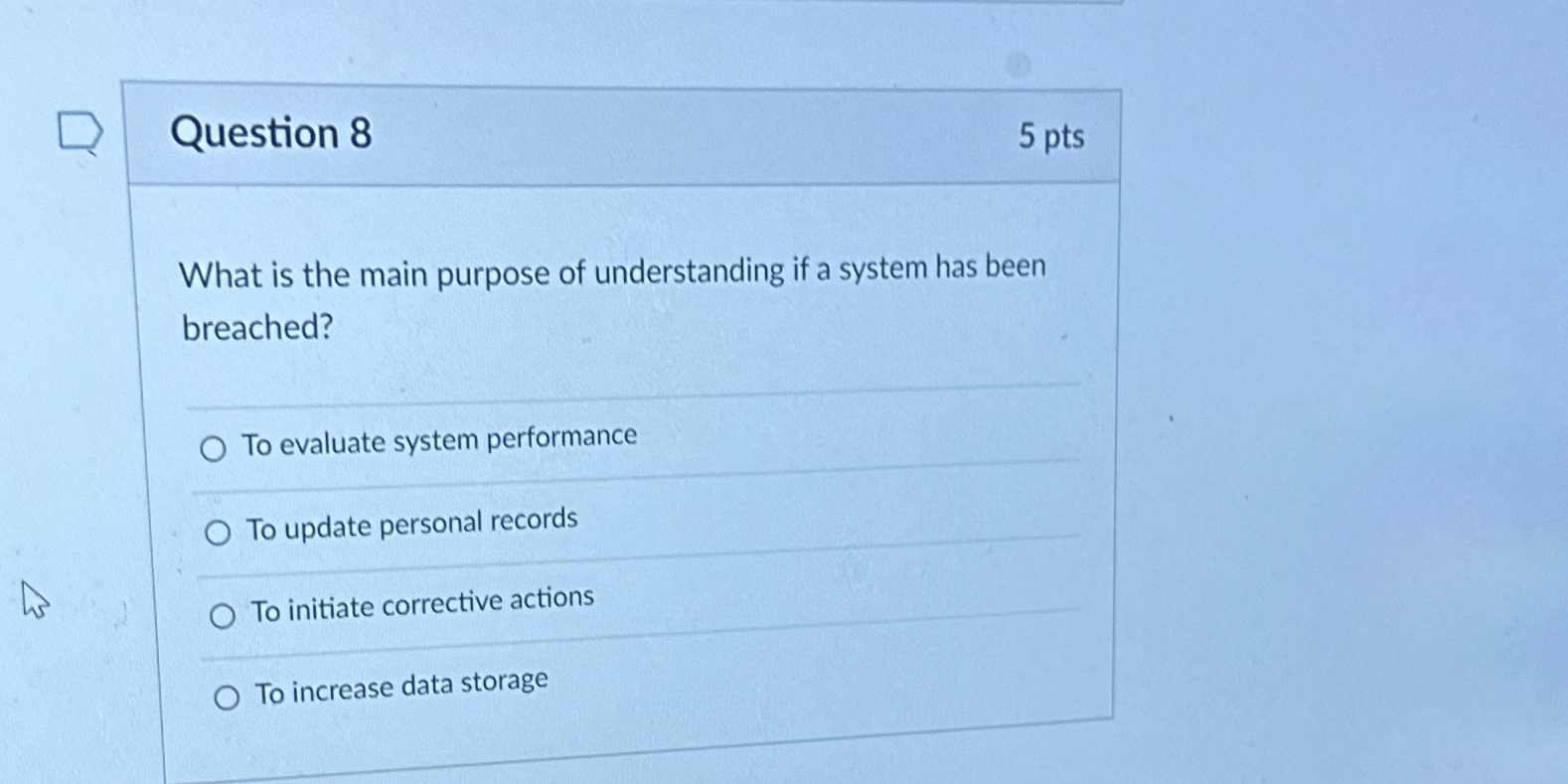Solved Question 85ptsWhat is the main purpose of | Chegg.com