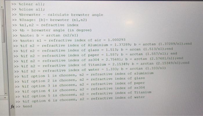 1. need to use matlab2. task: to be able to get the | Chegg.com