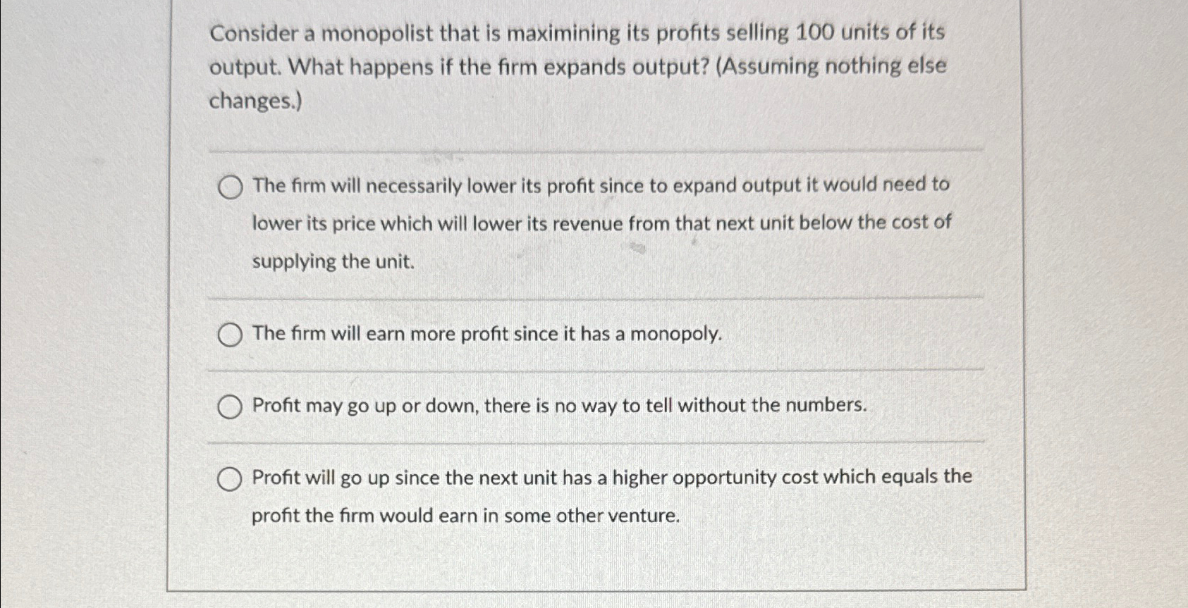 Solved Consider a monopolist that is maximining its profits | Chegg.com
