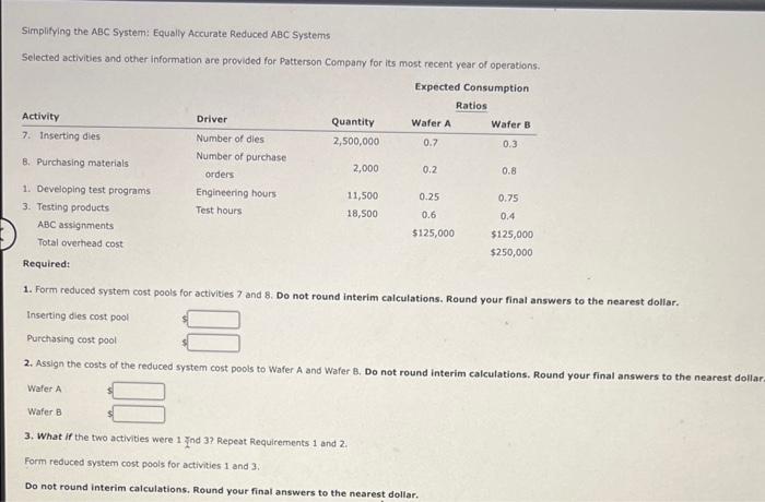 Solved Simplifying the ABC System: Equally Accurate Reduced | Chegg.com