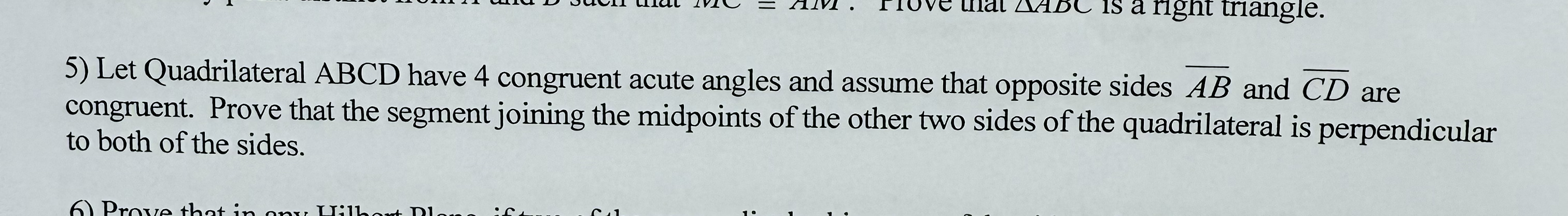 Solved Let Quadrilateral ABCD have 4 ﻿congruent acute angles | Chegg.com