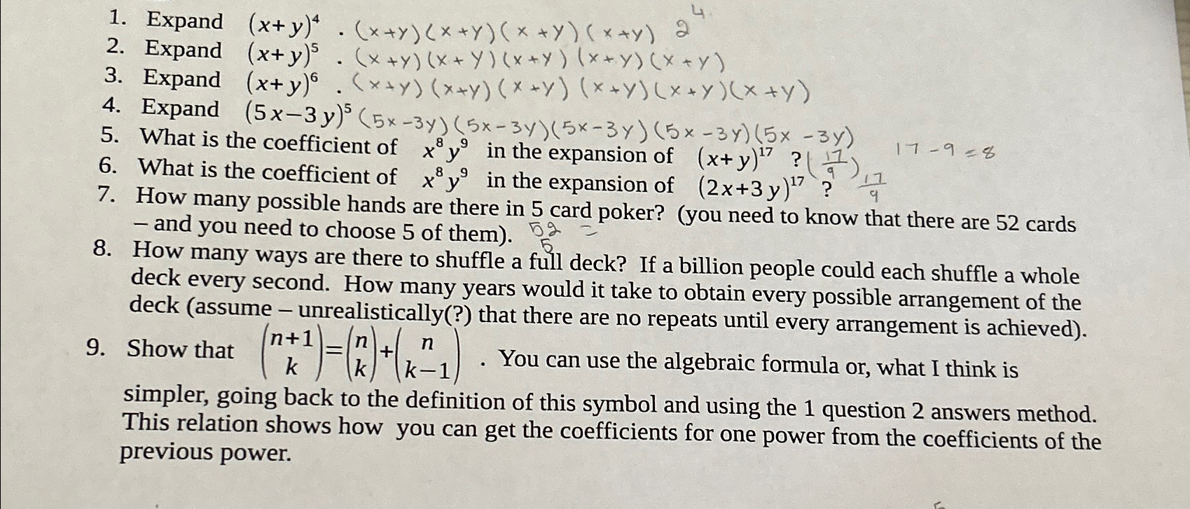 Solved Expand (x+y)4*(x+y)(x+y)(x+y)(x+y)24Expand | Chegg.com