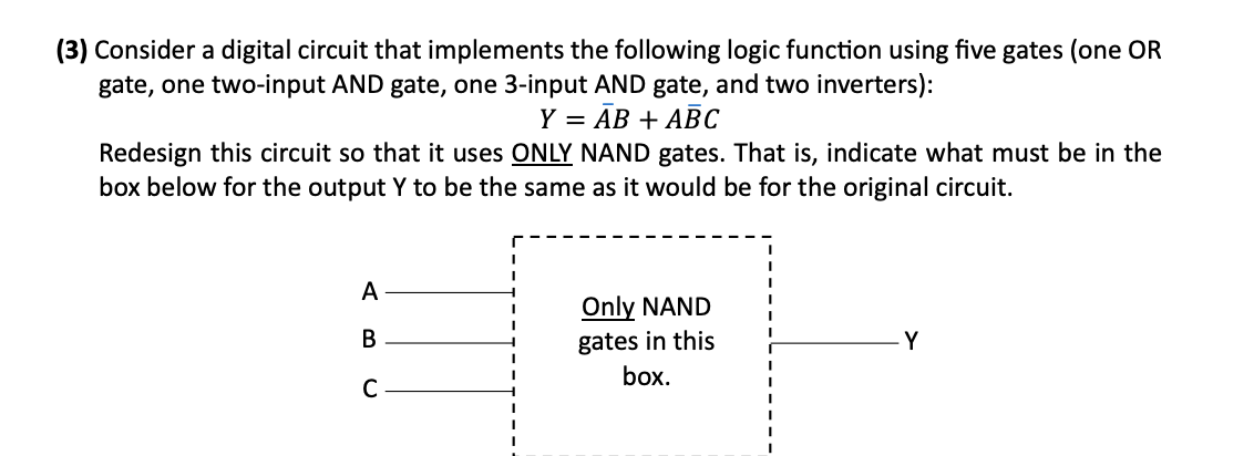 Solved (3) ﻿Consider a digital circuit that implements the | Chegg.com