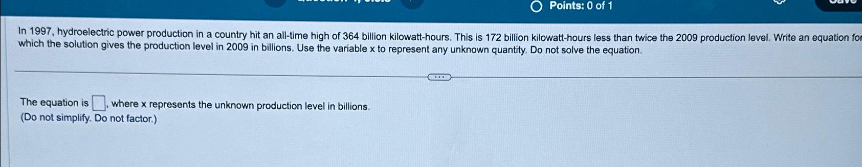 Solved In 1997, ﻿hydroelectric power production in a country | Chegg.com