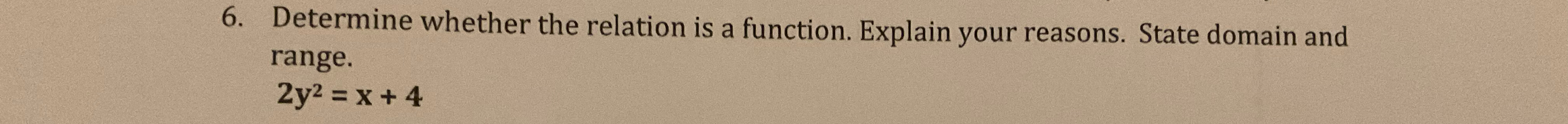 Solved Determine whether the relation is a function. Explain | Chegg.com