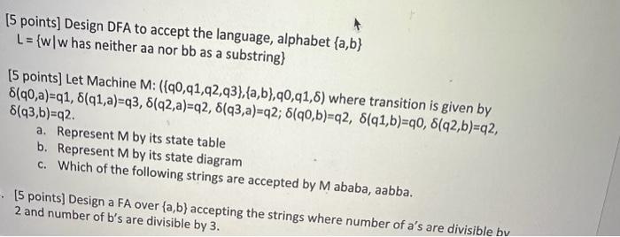 Solved [5 points] Test whether the following strings are | Chegg.com