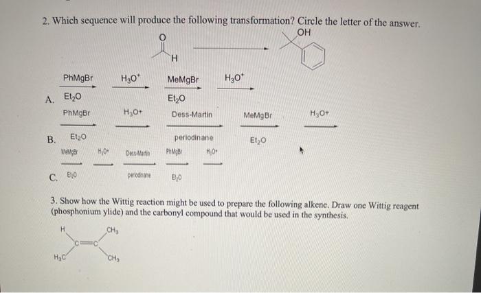 Solved 2. Which sequence will produce the following | Chegg.com