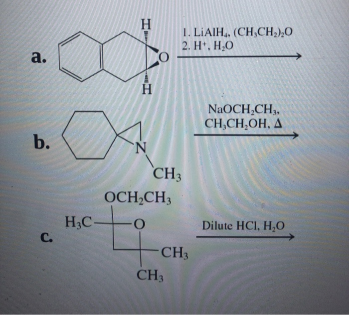 Solved 1. LiAIH, (CH,CH), 2. H+, HẠO NaOCH CH3, CH,CH,OH, A | Chegg.com
