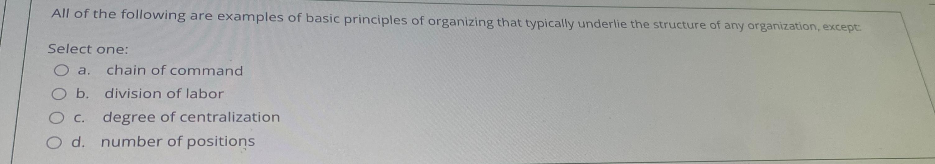 Solved All of the following are examples of basic principles | Chegg.com