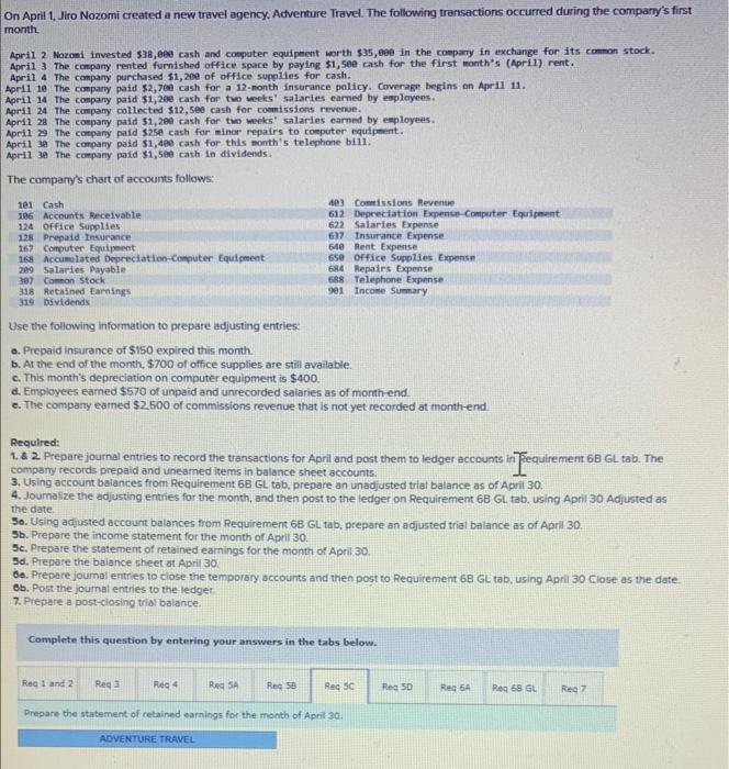 Solved Use the following information to prepare adjusting | Chegg.com