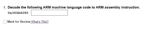 Solved 1. Decode the following ARM machine language code to | Chegg.com