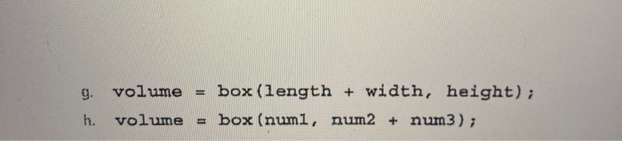 Solved 7. Consider the following statements: int numl, num2, | Chegg.com