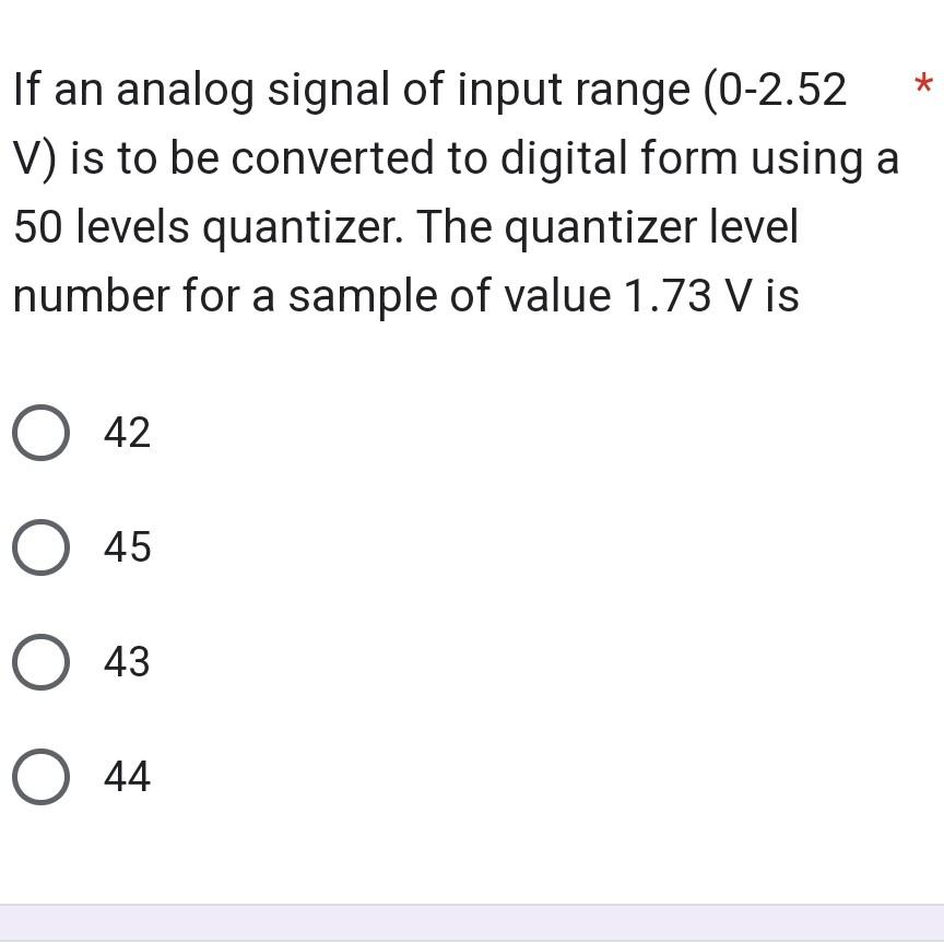 If an analog signal of input range (0-2.52 V) is to | Chegg.com If an analog signal of input range (0-2.52 V) is to | Chegg.com