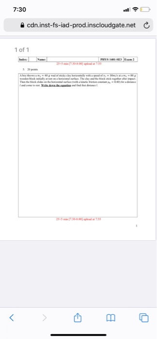Solved 7:30 cdn.inst-fs-iad-prod.inscloudgate.net 1 of 1 | Chegg.com