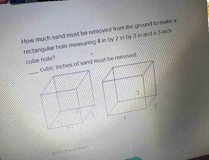 Solved How much sand must be removed from the ground to make | Chegg.com