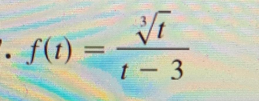 Solved f(t)=t3t-3 ﻿Differentiate | Chegg.com