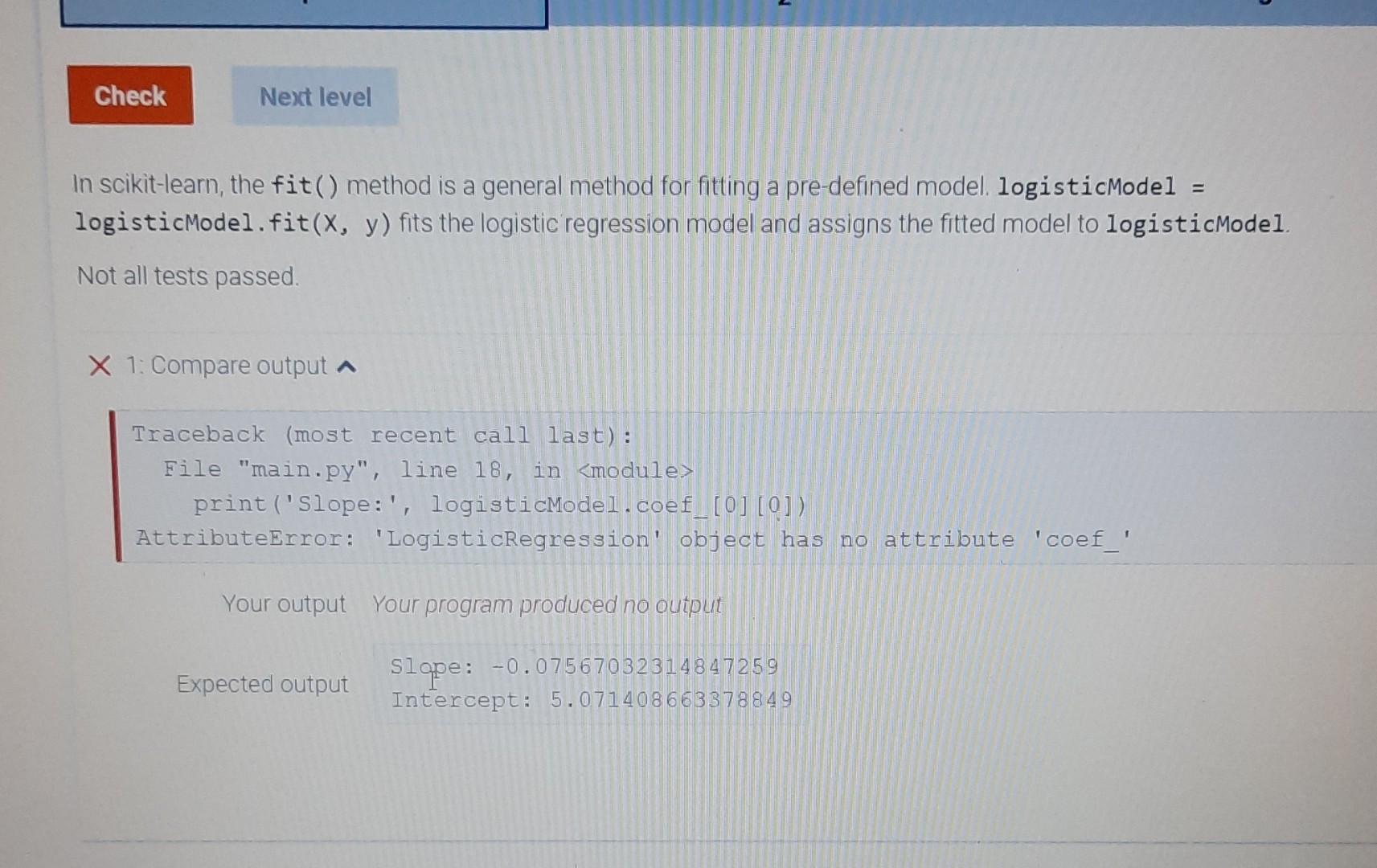 Solved CHALLENGE ACTIVITY 7.5.2: Logistic regression using | Chegg.com