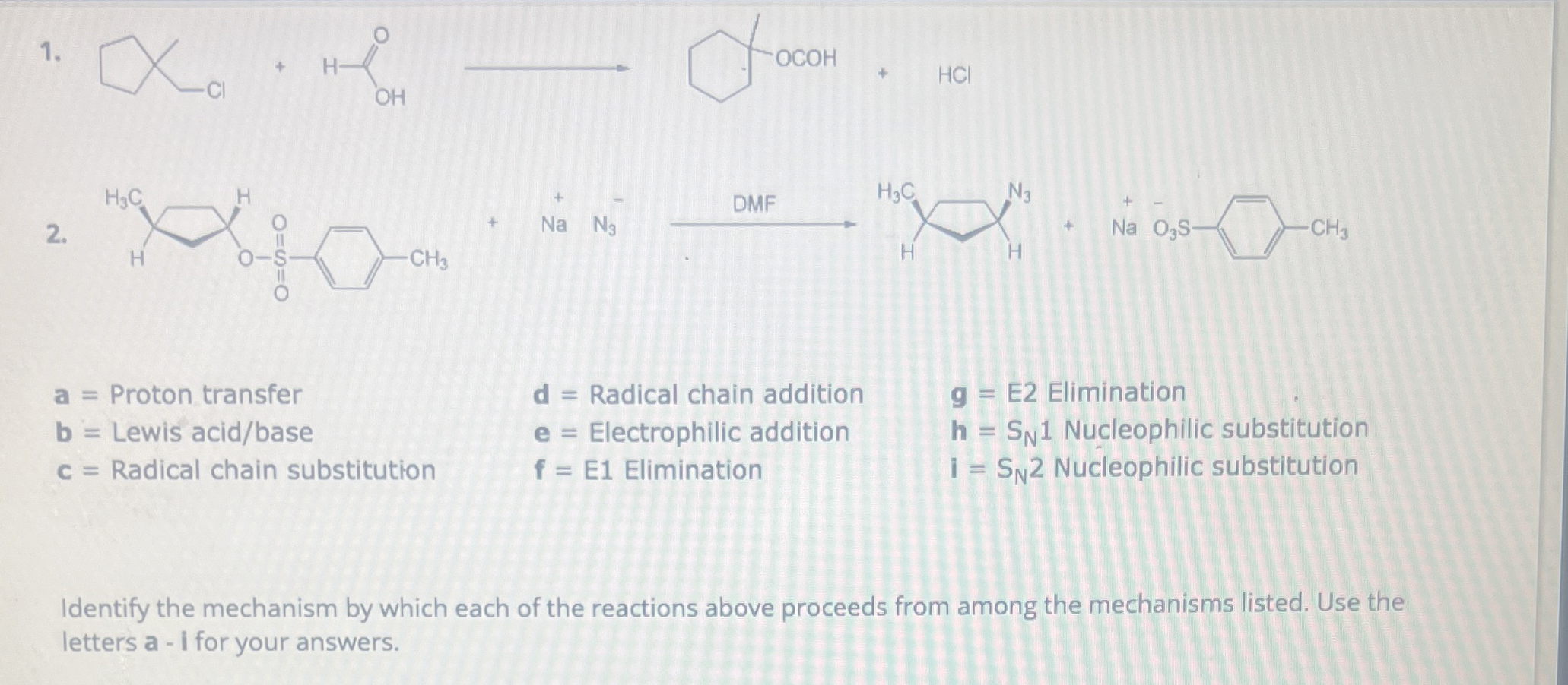 +Hlongrightarrow=OCOH+HCl2. +NaN-DMF→DCa= ﻿Proton | Chegg.com
