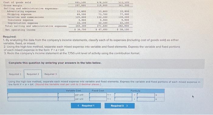 Solved Problem 6A-7 (Algo) Cost Behavior; High-Low Method; | Chegg.com