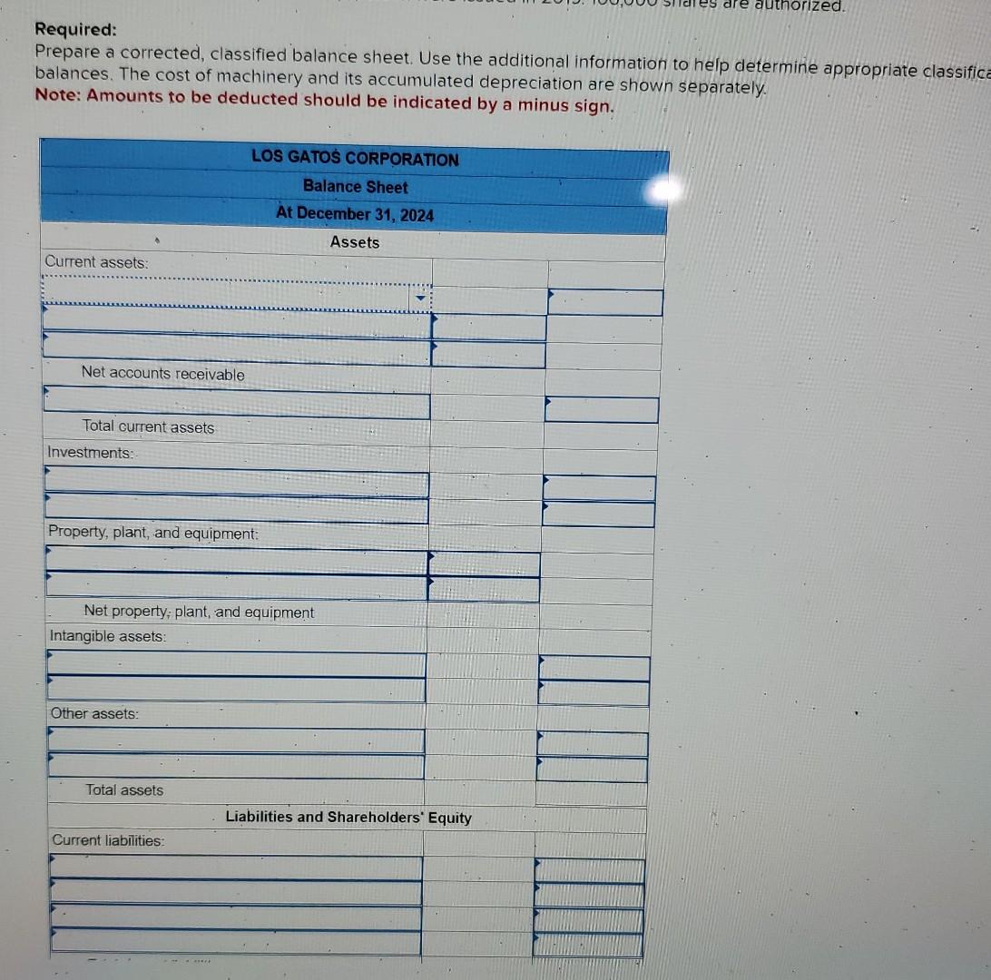 Solved Exercise 3-7 (Static) Balance sheet preparation; | Chegg.com