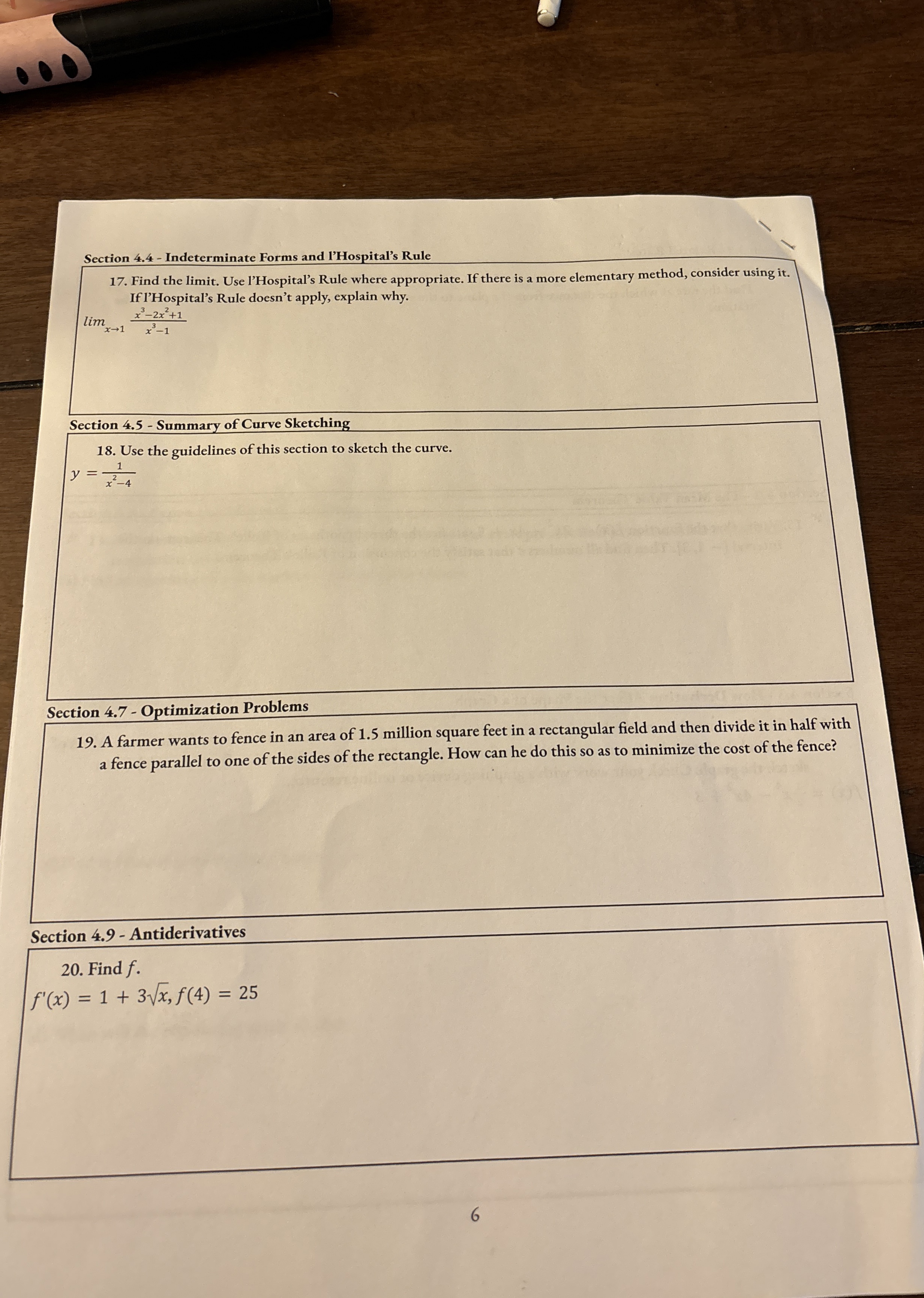 Solved Section 4.4 - ﻿Indeterminate Forms and l'Hospital's | Chegg.com