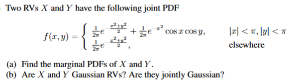 Solved Two RVs x ﻿and Y ﻿have the following joint | Chegg.com