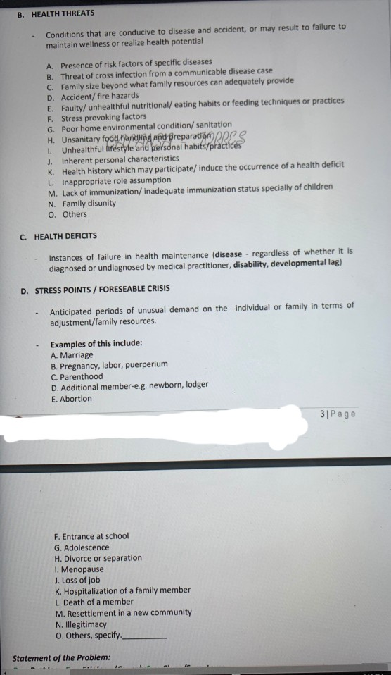 Situation 1: Marikit’s Family Nurse Clara conducted a | Chegg.com