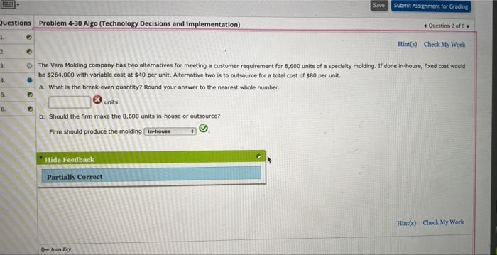 Solved Save Submit Assignment For Grading Questions Problem