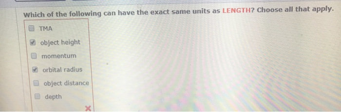 Solved Which of the following can have the exact same units | Chegg.com