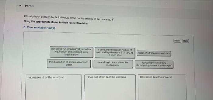 Solved Rank These Systems In Order Of Decreasing Entropy