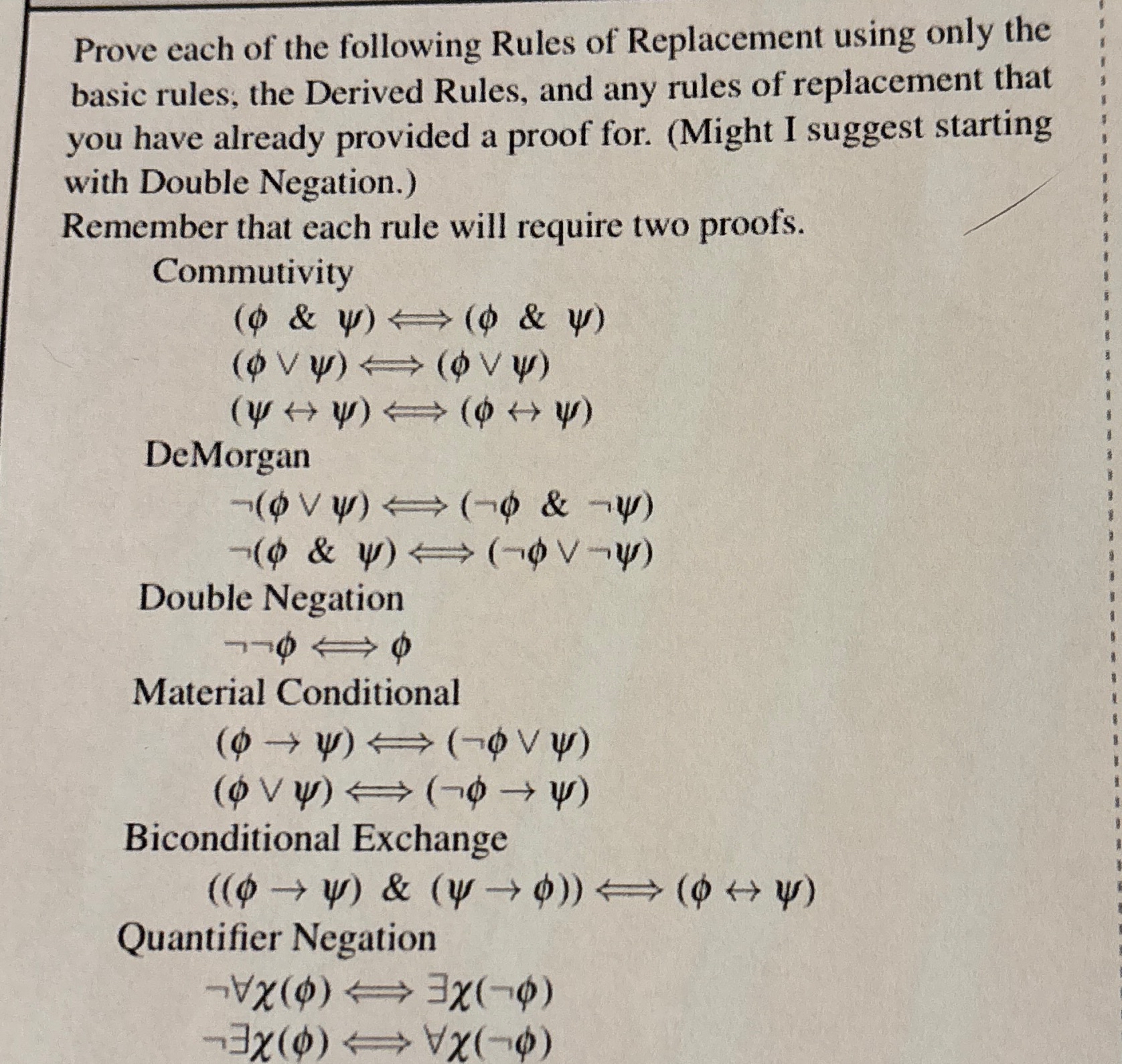 Solved Prove each of the following Rules of Replacement | Chegg.com