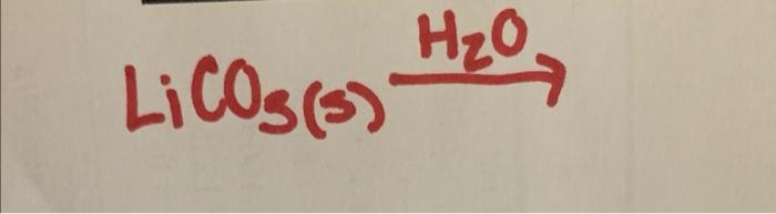 LiCO3(3) H2O | Chegg.com