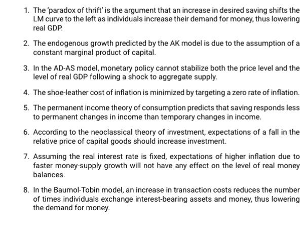 Solved 1. The 'paradox of thrift' is the argument that an | Chegg.com